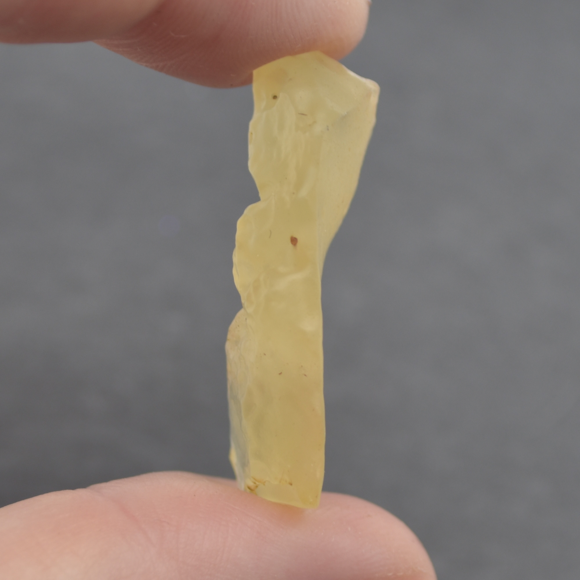 Raw Libyan Desert Glass Specimen Rock / Slice – 4.9 grams – Calder Crystals