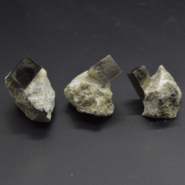 Pyrite Natural Crystal Cube Cluster in Basalt Matrix from Navajun ...