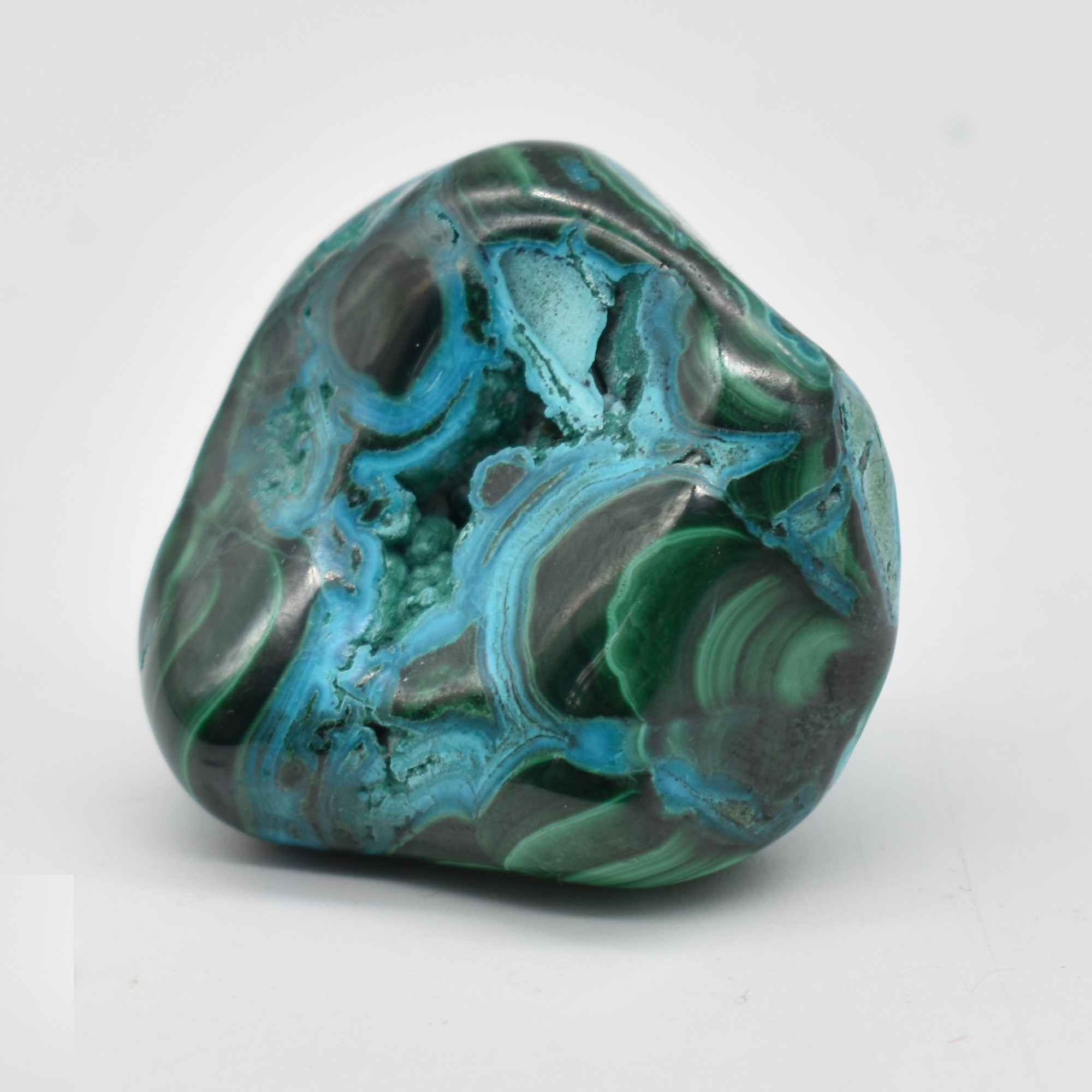 Malacolla Malachite Chrysocolla Polished Crystal Freeform from Congo ...