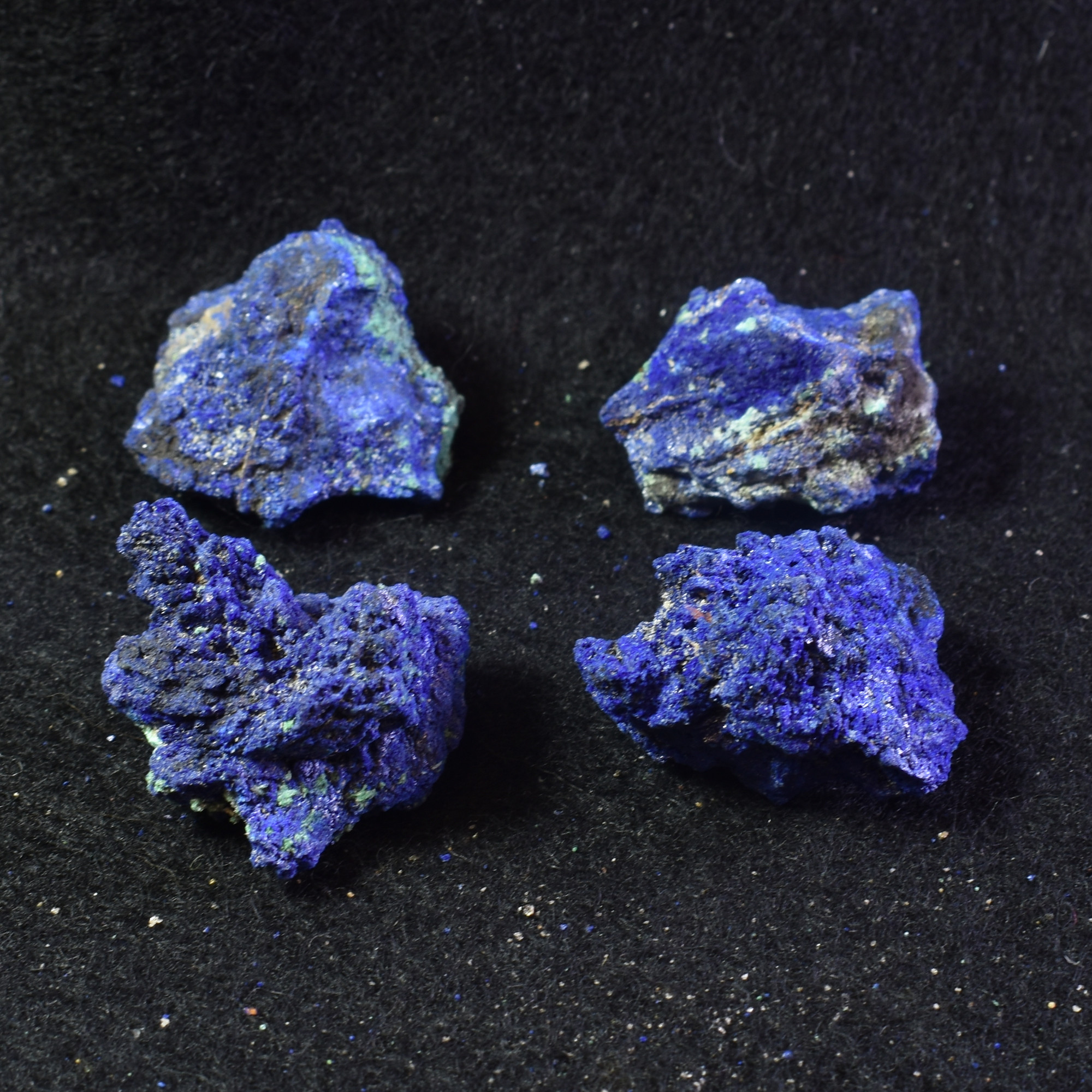 Raw Azurite Malachite Crystal Cluster Specimens from Mexico – 4 Count ...